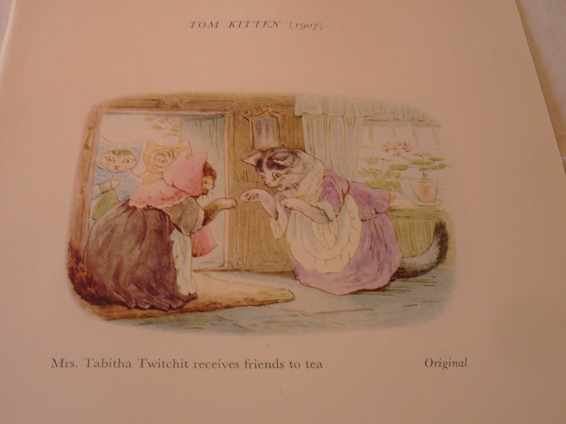 Beatrix Potter Illustration - Tabitha Twitchit - Animal Print - Color ...
