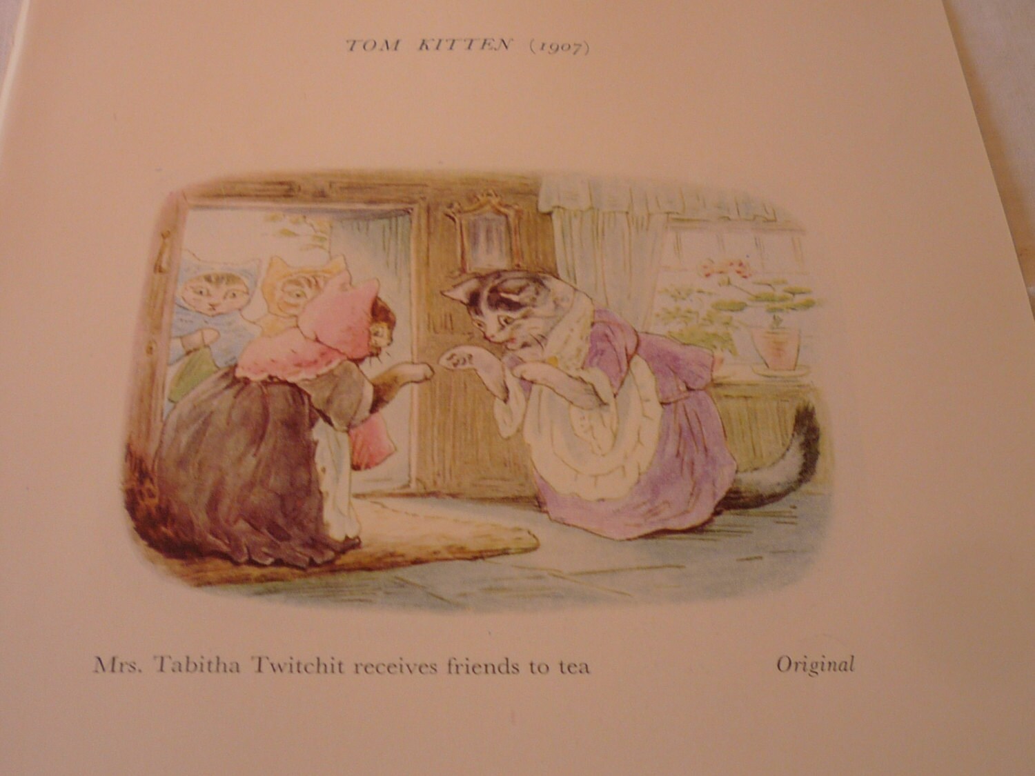 Beatrix Potter Illustration Tabitha Twitchit Animal Print - Etsy
