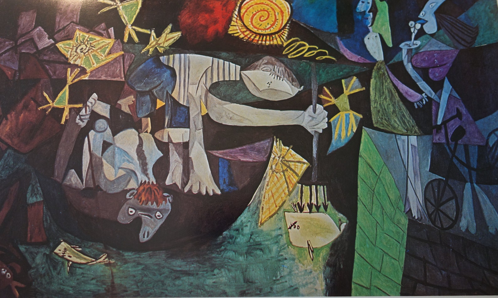 Picasso Night Fishing at Antibes Vintage Poster 1980 Edition - Etsy