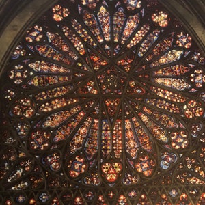 1947 Rose and Lancets | Amiens Cathedral Original Lithograph of Stained ...