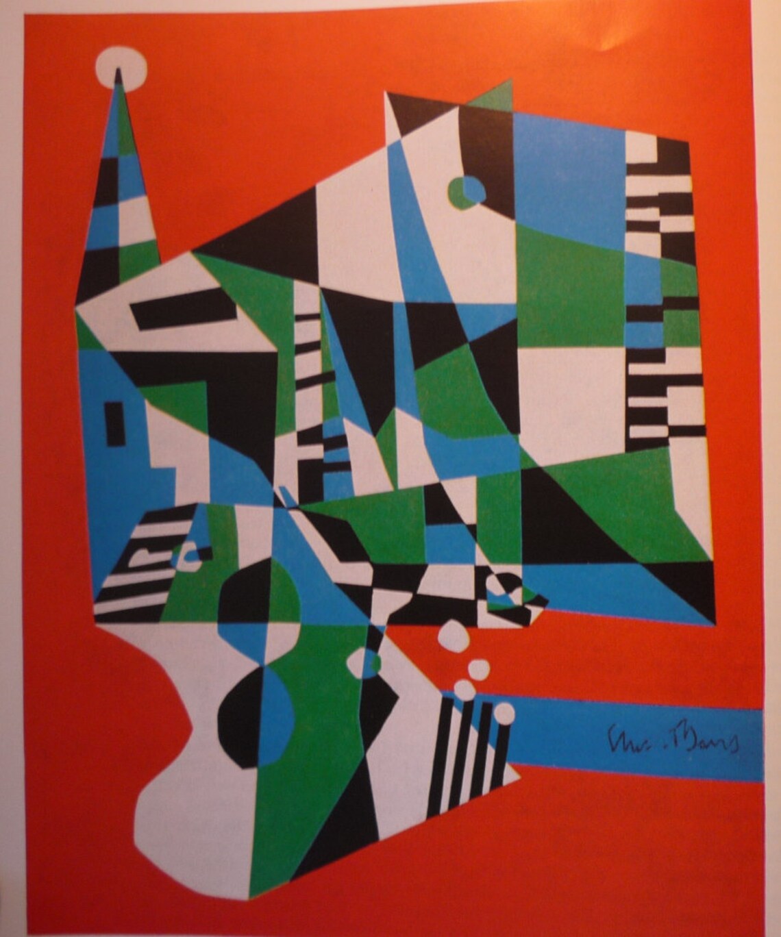 Stuart Davis Tournos bright abstract Fine Art Print | Etsy