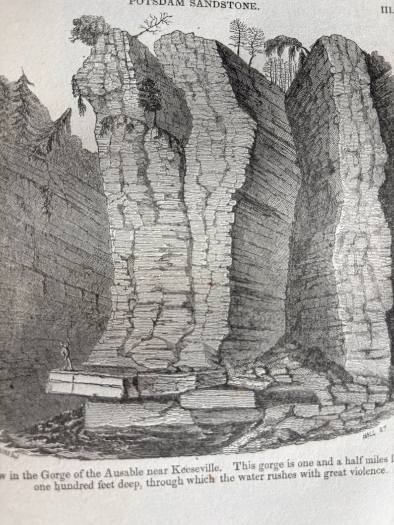 1844 Ausable Gorge | Essex County New York Landscape Antique Print ...