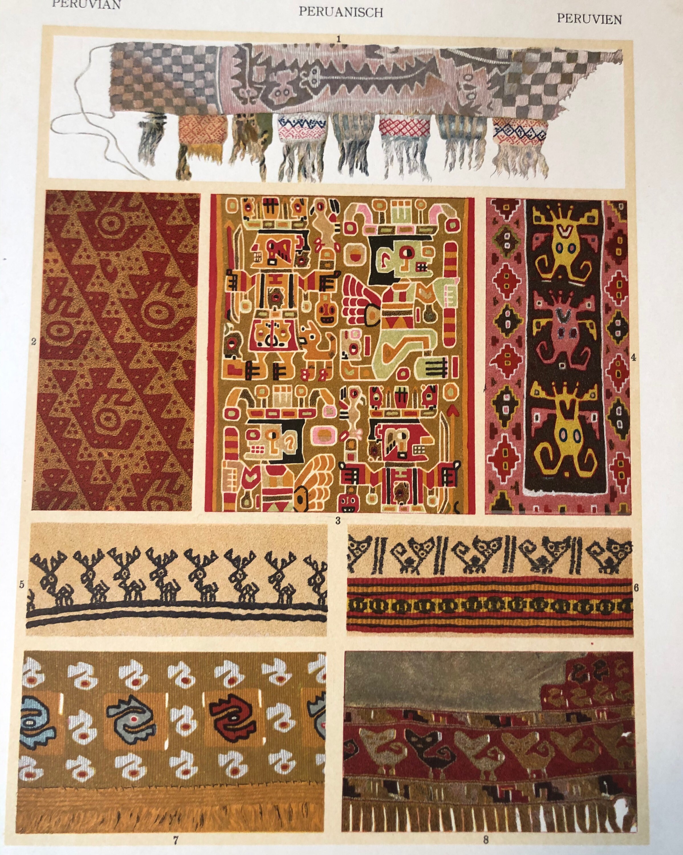 Peruvian Style Pattern 1900 Original Pattern for Wall Paper Interior ...