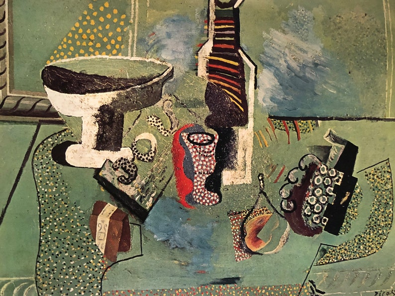 Picasso Bodegón Verde edición póster impresión 11.5 por 16 - Etsy México