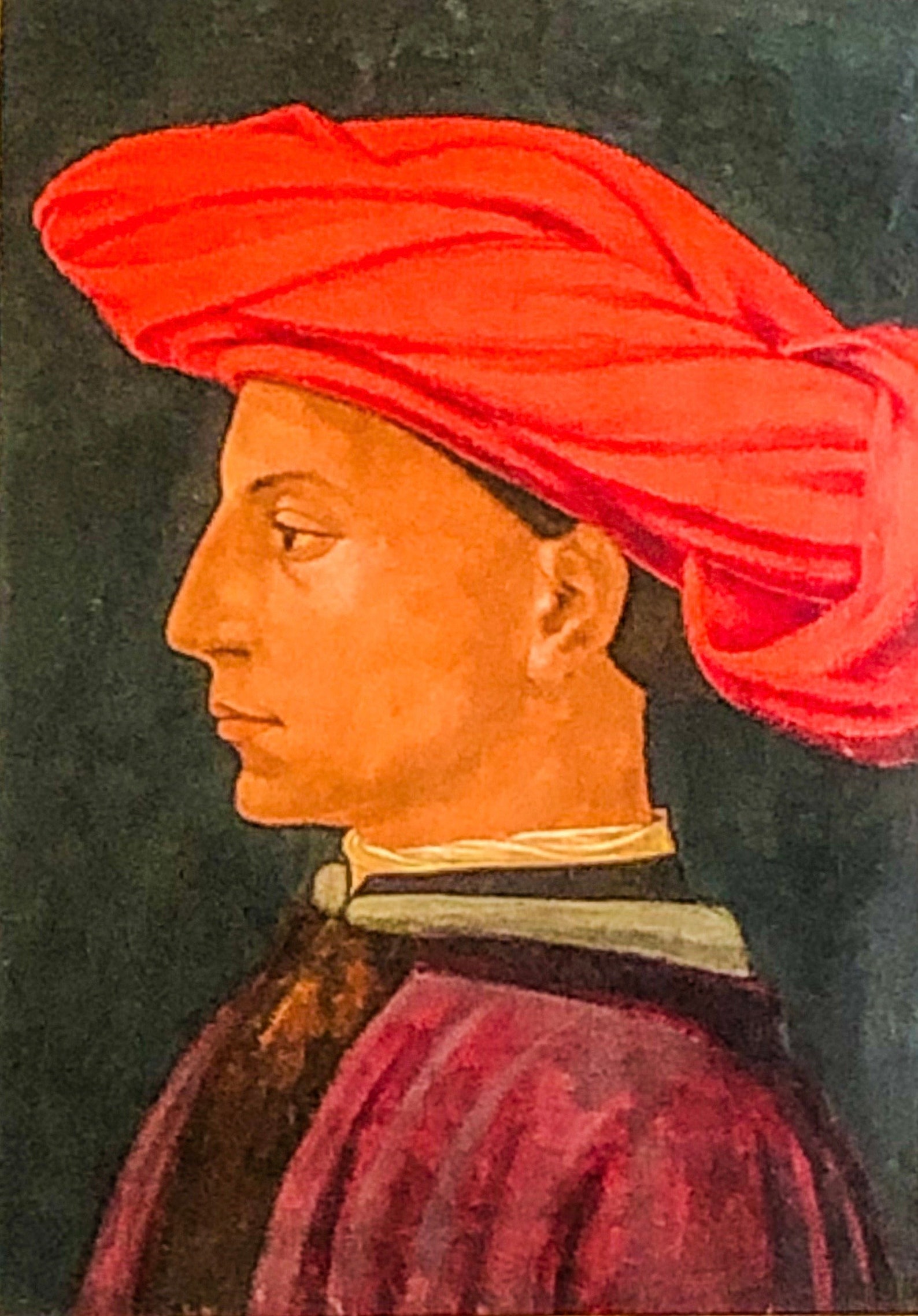 Massacio, Man in Red Turban Art Print Italian Renaissance Framable ...