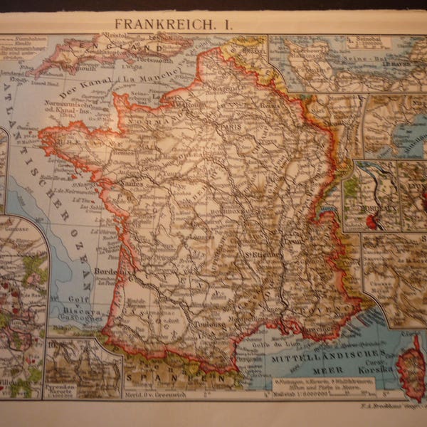 1910 Map of Europe - Etsy