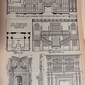 English Renaissance Architecture Interior Details Original 1924 Wall ...