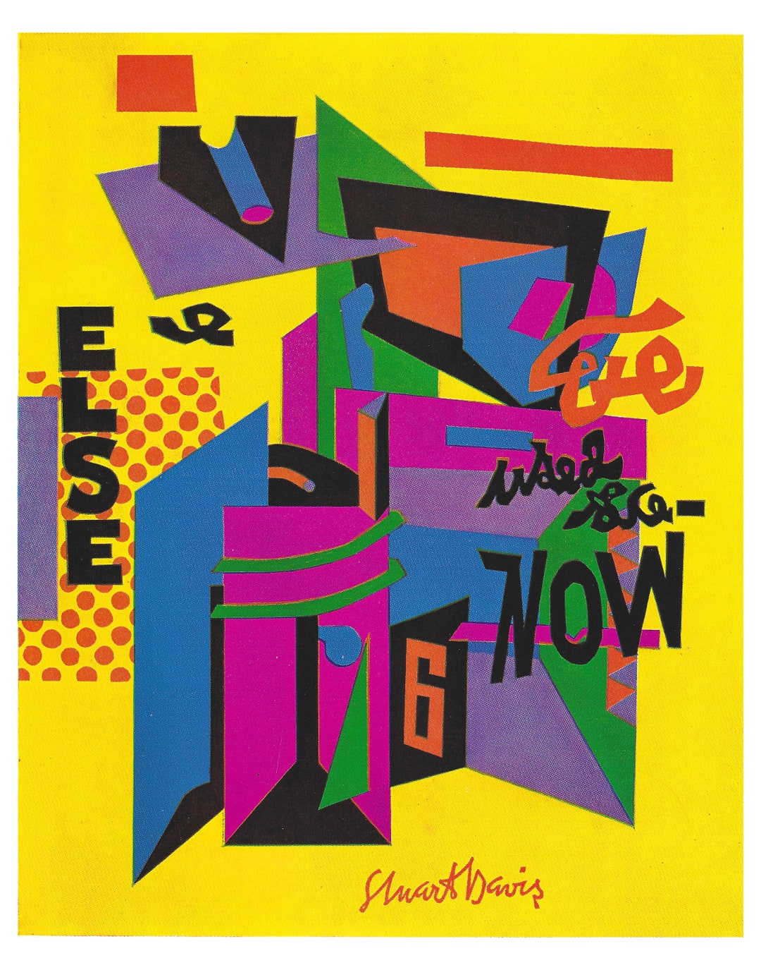 Ay de Stuart Davis Art Print abstracto modernista de color amarillo ...