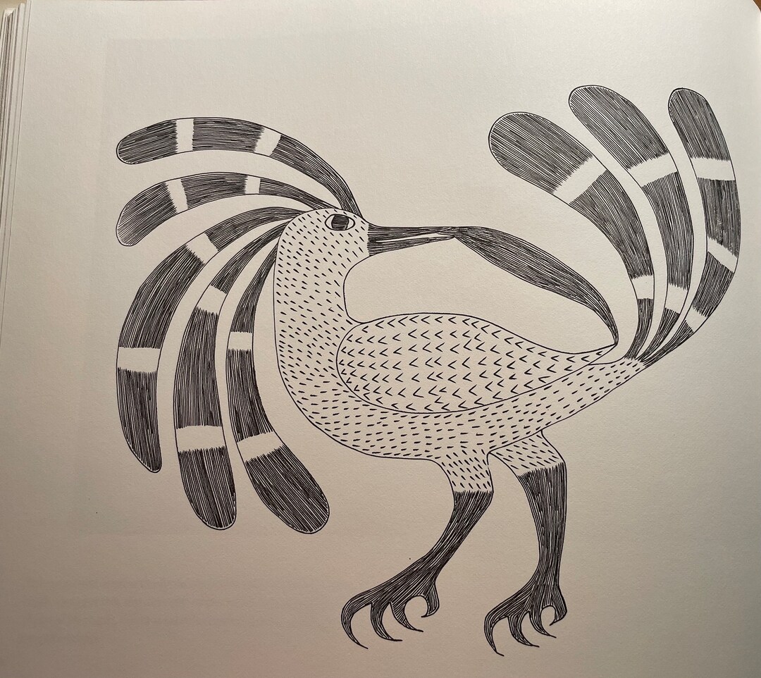 Inuit Art Wonderful Bird by Kenojuak Eskimo World Fine - Etsy