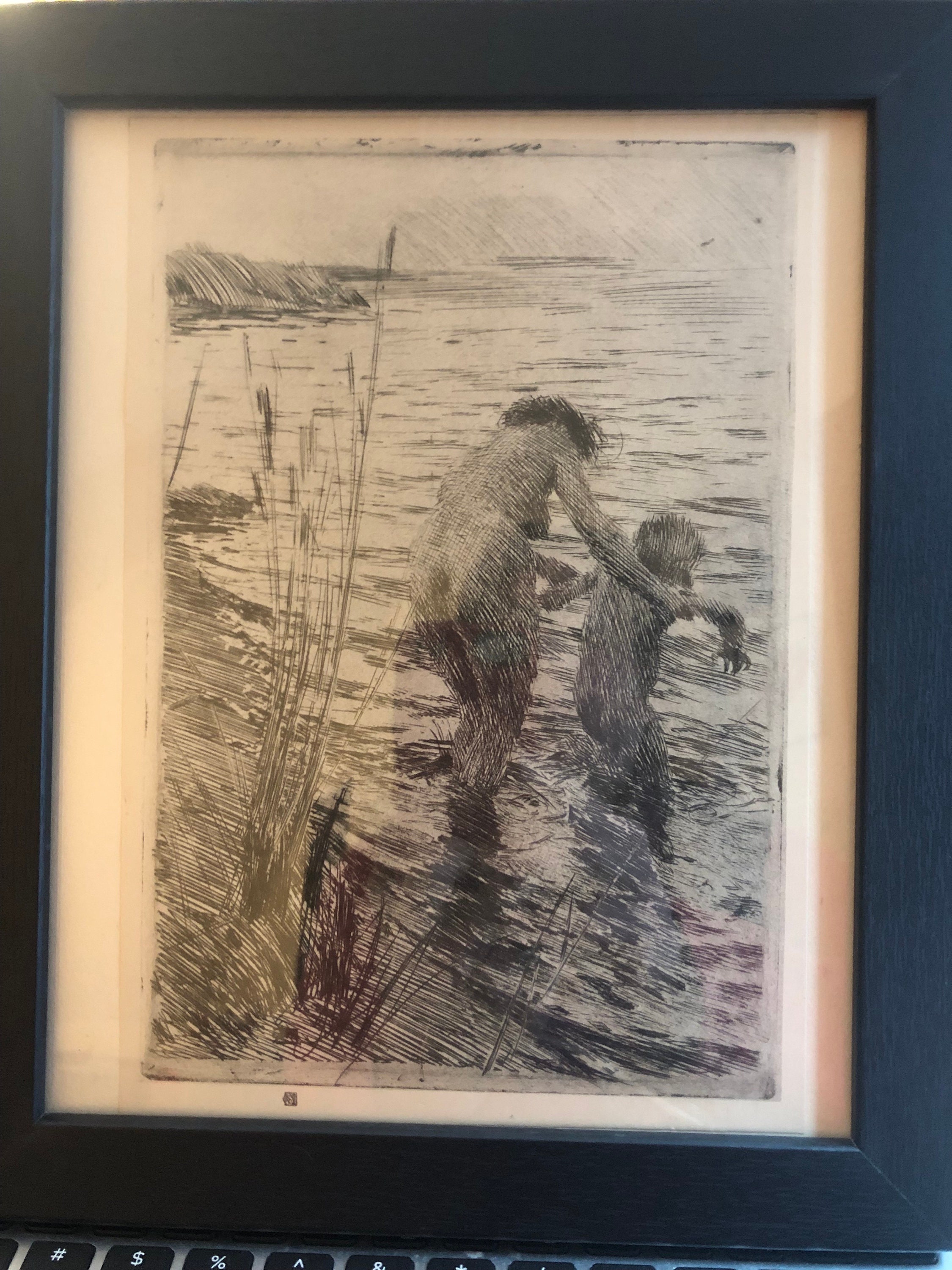 Anders Zorn, Une Premiere | Framed Antique Etching 1925 Original ...