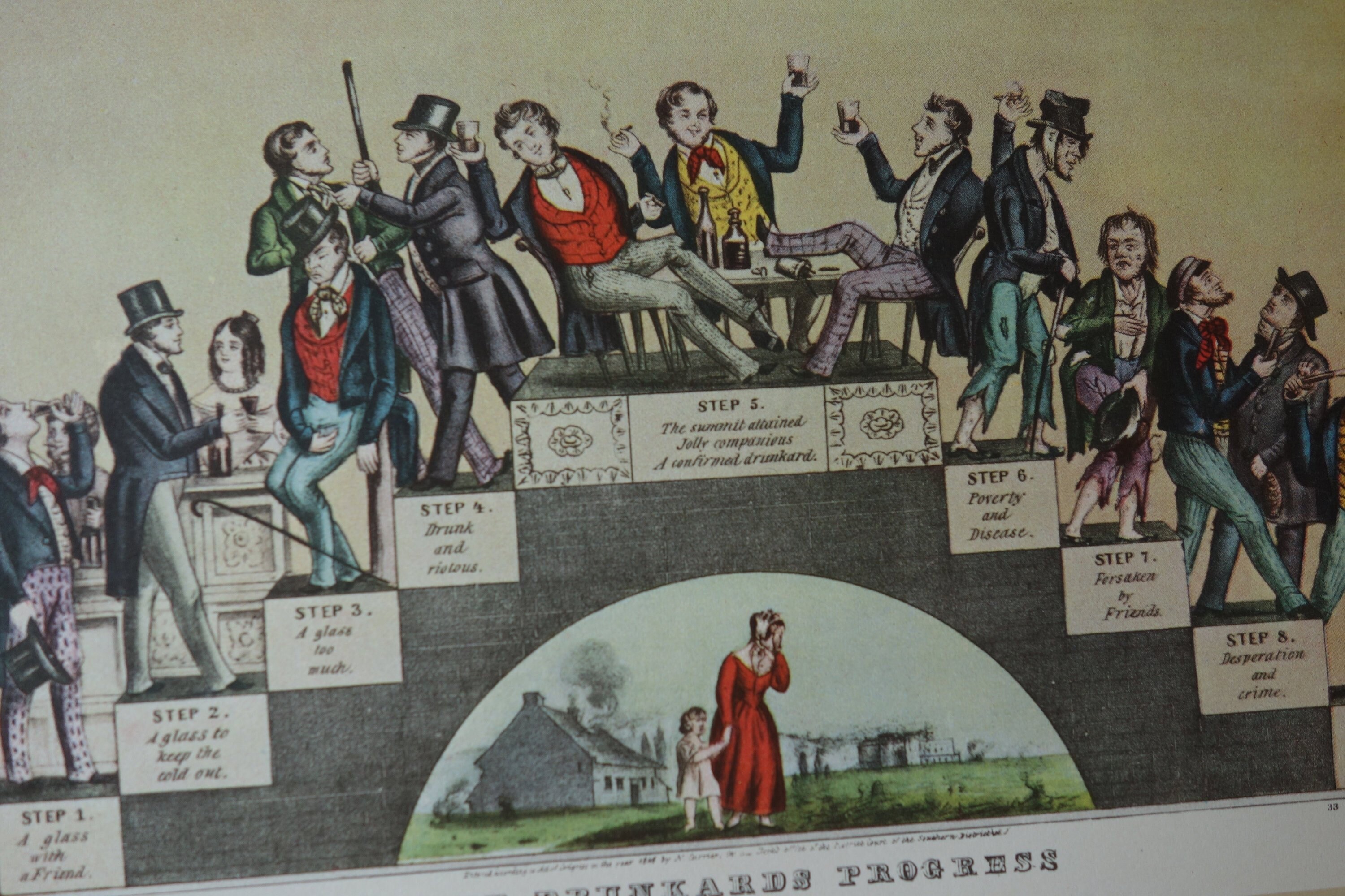 The Drunkards Progress by Currier and Ives Fine Art Print Drinking Game ...