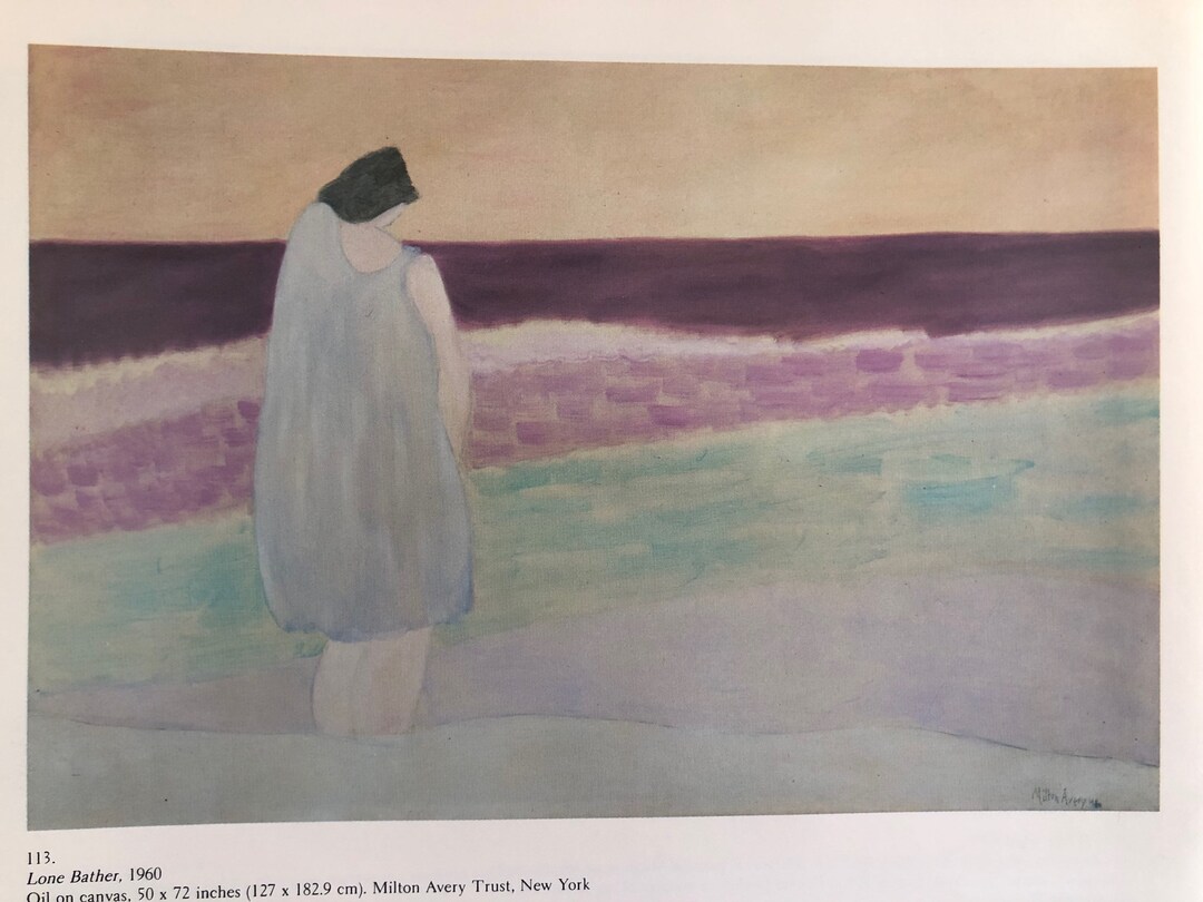 Milton Avery Lone Bather, Woman at the Beach. Published Lithograph ...