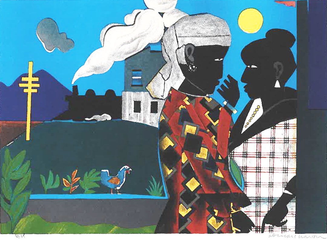 Romare Bearden Conversation Art Print Abstract Expressionism Framable ...