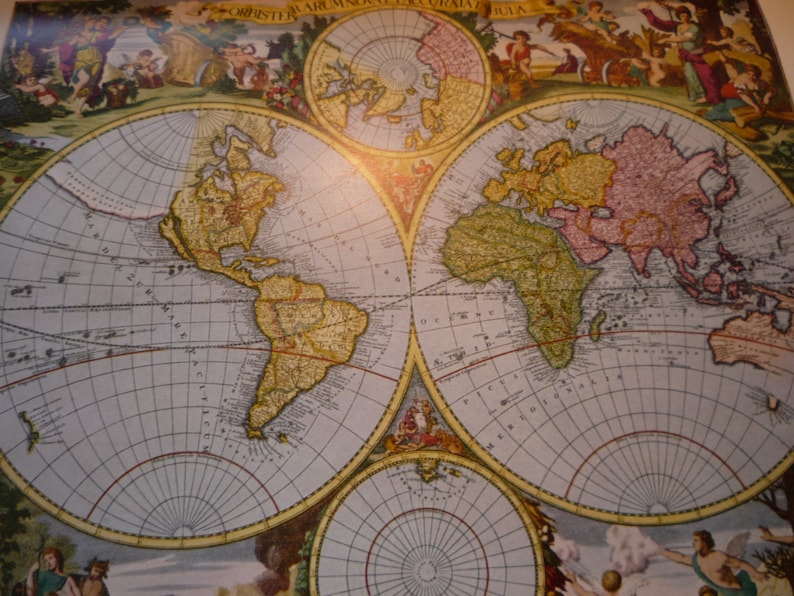The World Map of 1690 Framable Collectible Map in - Etsy