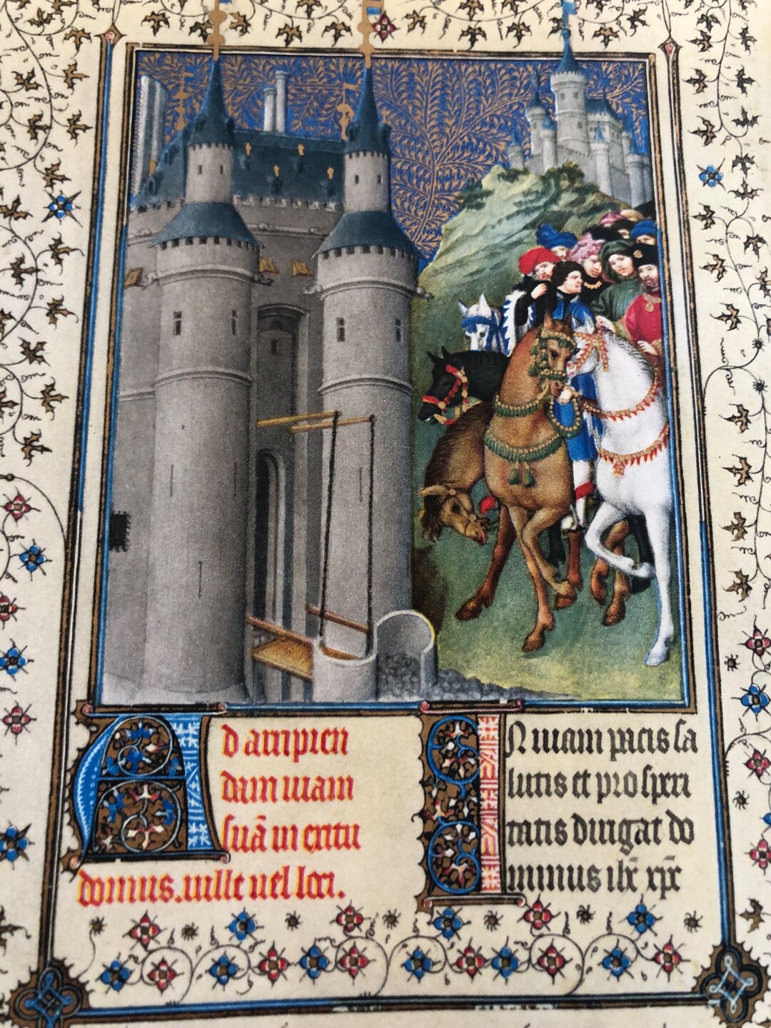 Duke of Berry | Illuminated Manuscript | Published Vintage Lithograph ...