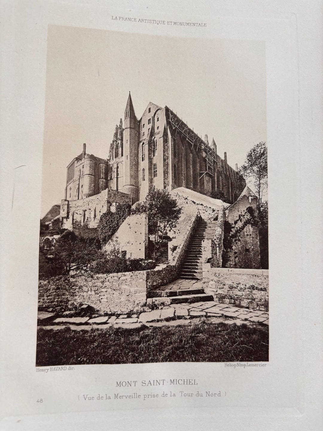 Mont-saint Michel France | View of the Marvel | 19th Century Antique ...