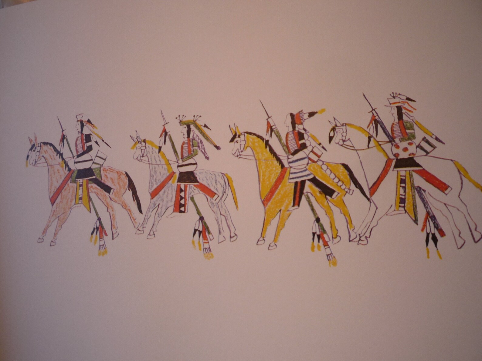 On the War Path - Indian Brave -plains Sketch Books - Native American ...