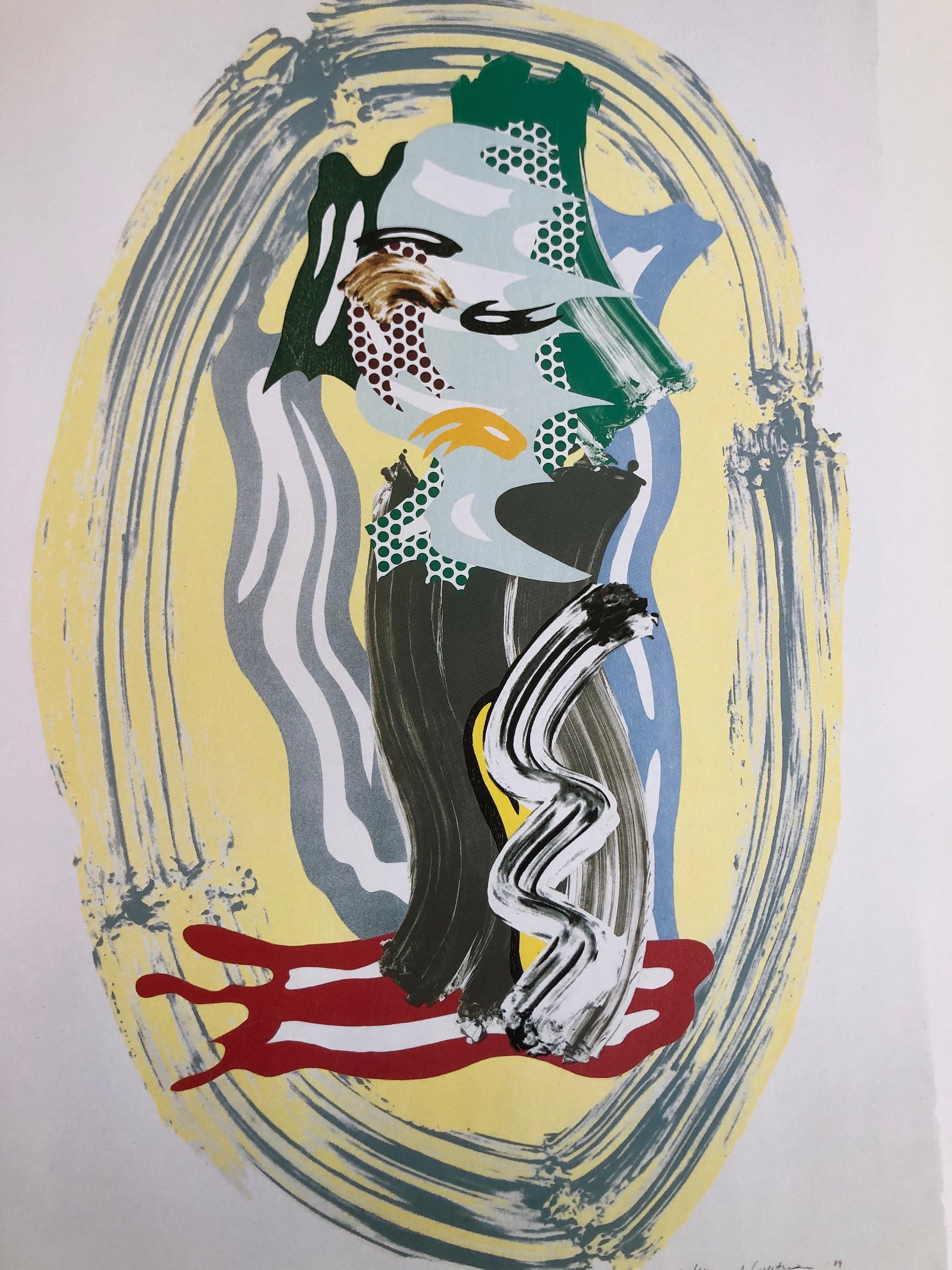 Roy Lichtenstein, Green Face. From Brushstroke Series 1980s New York ...
