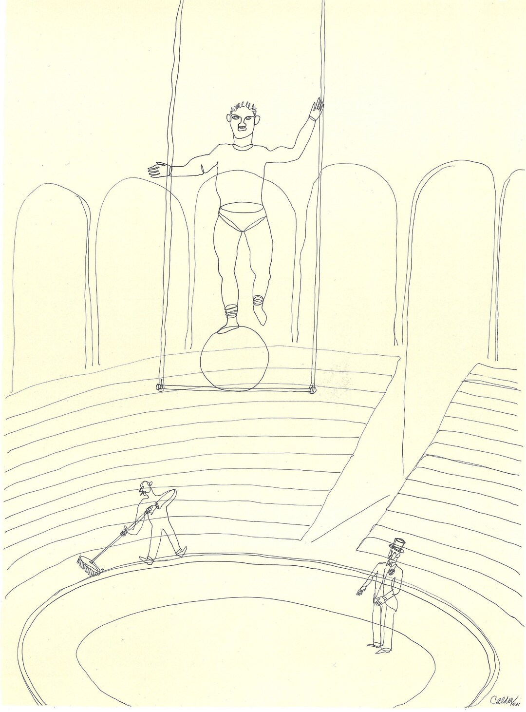 Alexander Calder Circus Trapeze and High Wire Acts Simplified Figures ...