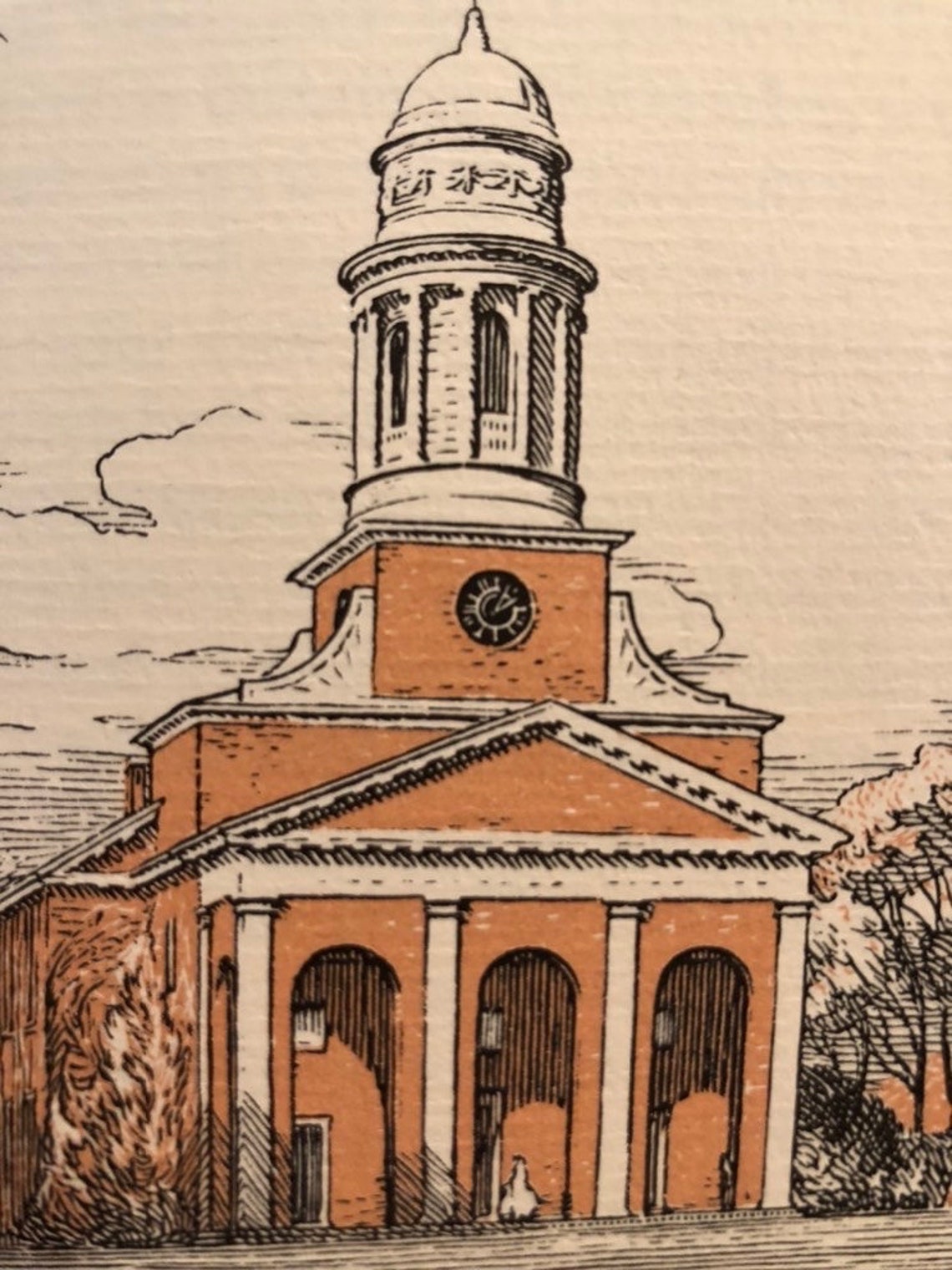 Rudolph Ruzicka Bulfinch Church Lancaster Mass Published Lithograph ...