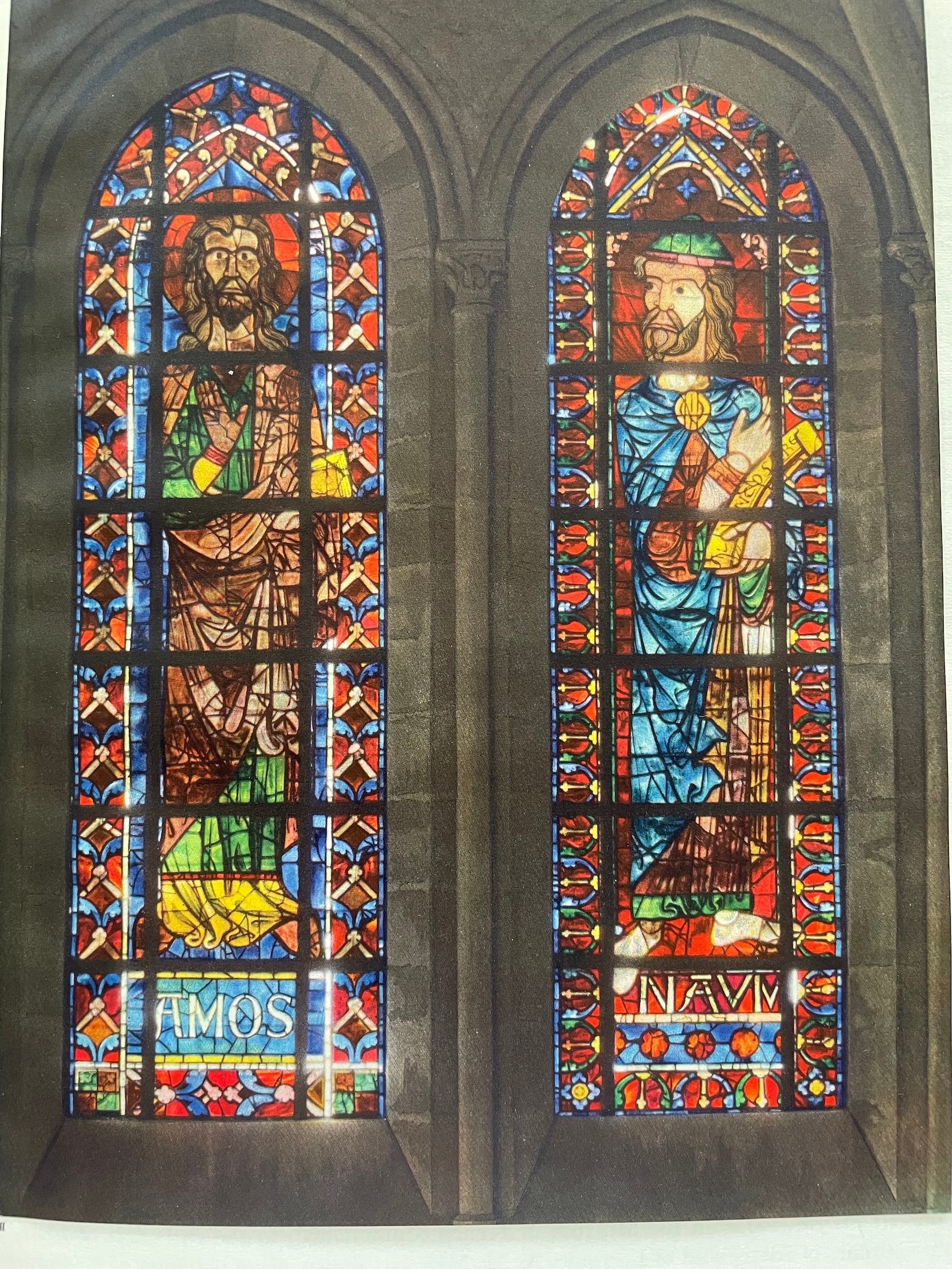 1947 the Prophets Stained Glass Window Bourges Cathedral Original ...