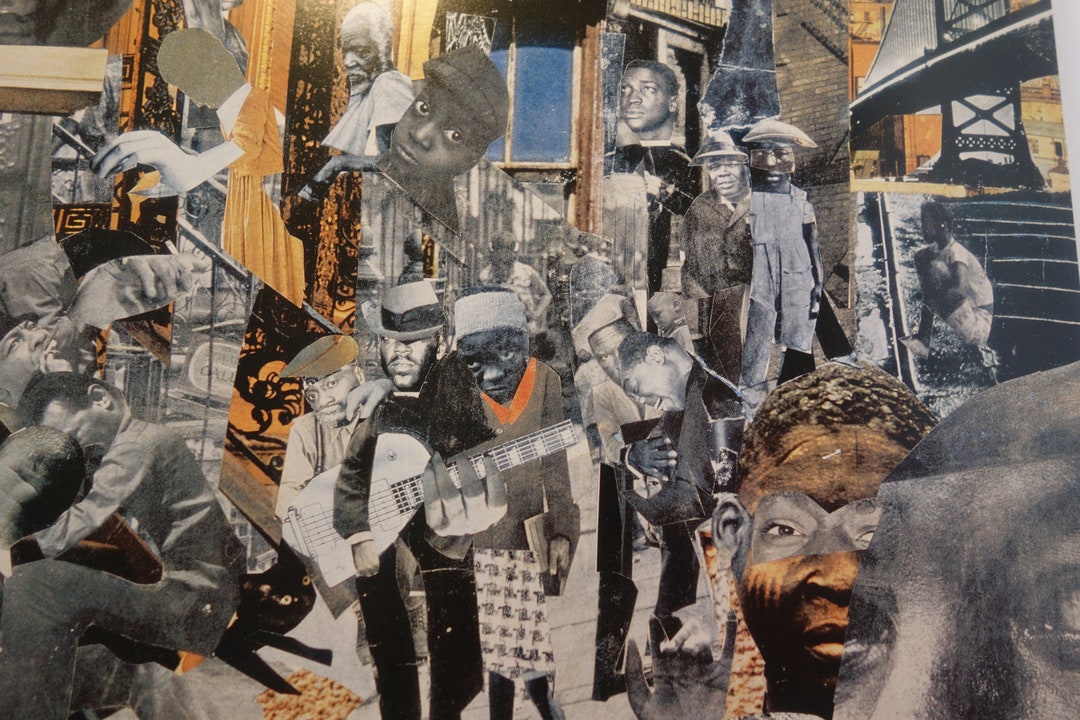 Romare Bearden the Street Collage Scene Giclee Art Print Framable Art ...
