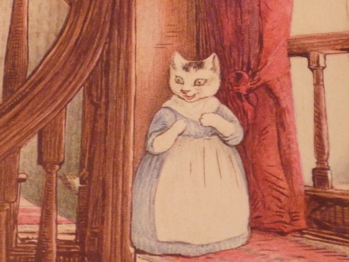 Beatrix Potter Illustration - Tabitha Twitchit Searching for Her Son ...