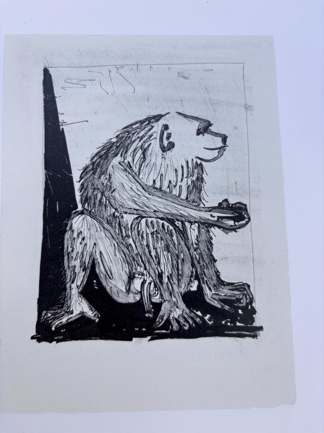 Picasso, Monkey | Vintage Published Lithograph 1969 | Small Print ...