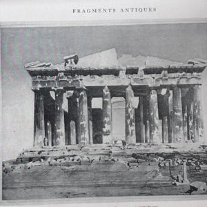 1923 Acropolis of Athens the Parthenon Architectural Elements by D ...