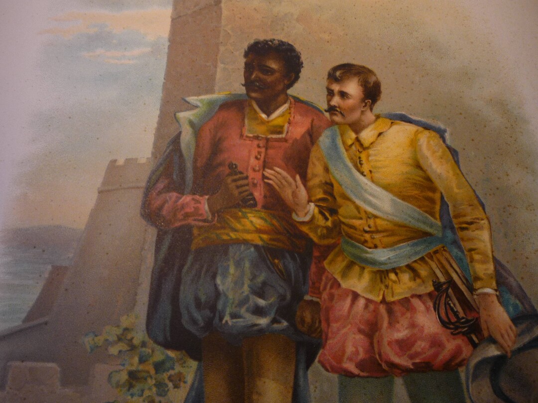Othello and Iago - 1891 Shakespeare Original Chromolithograph - Antique ...