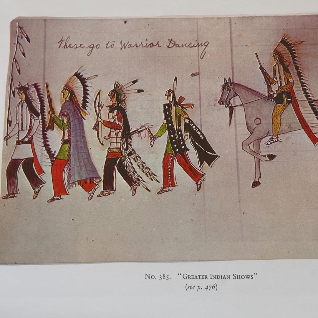 Greater Indian Shows | Oglala Sioux Pictographic Art by Amos Bad Heart ...