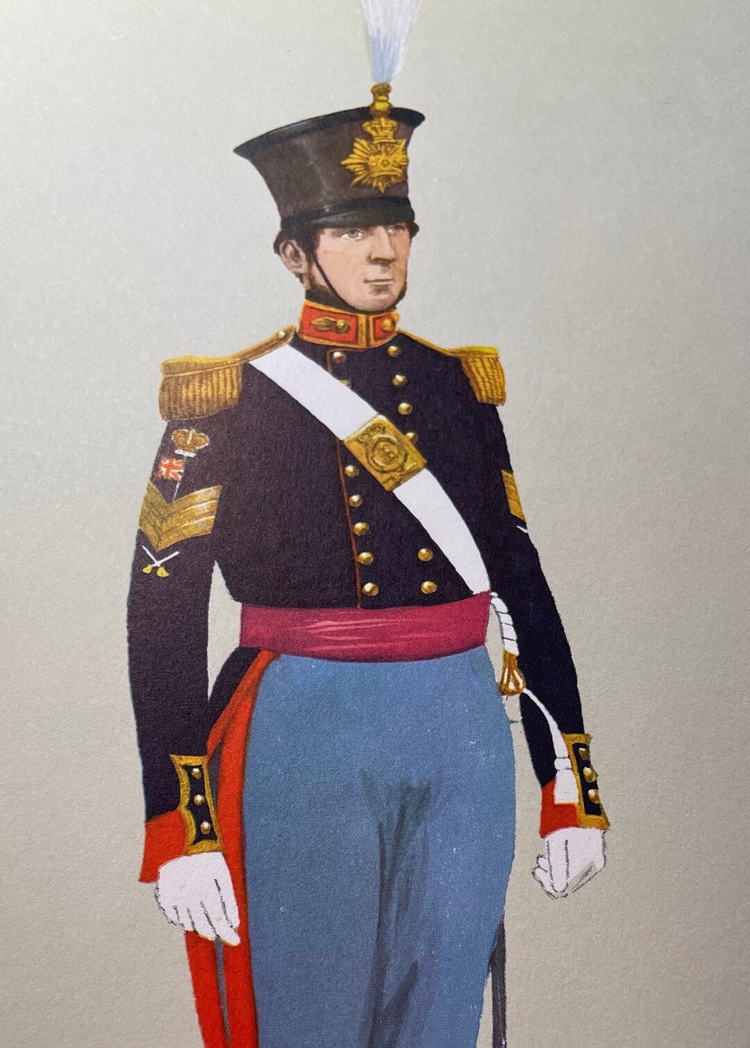 Sargent Royal Artillery British Uniforms of 1846. by P H Smitherton ...
