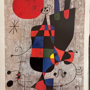 Miro, Figures and Dog in Front of the Sun Published Lithograph Fine Art ...