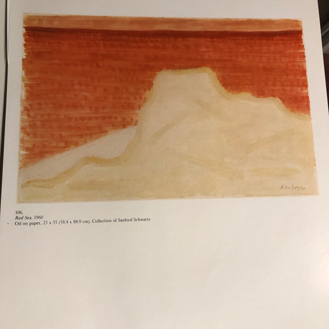 Milton Avery Red Sea Published Color Lithograph American Abstract ...
