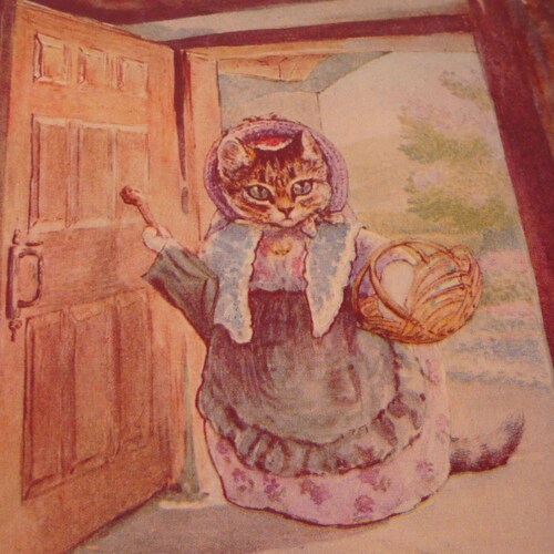 Beatrix Potter Illustration Tabitha Twitchit Animal Print - Etsy