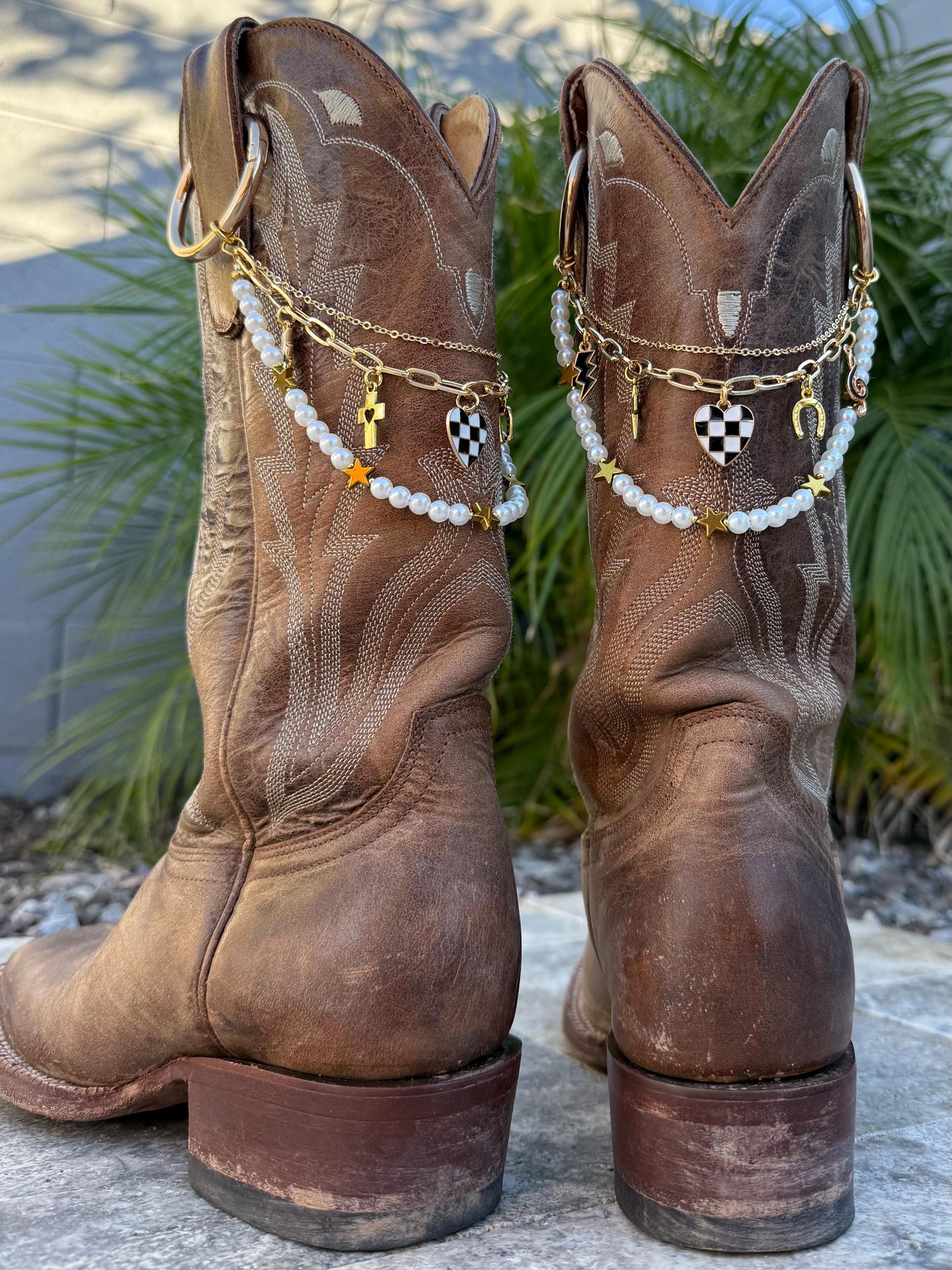 Boot Charm Chains, Custom Cowgirl Accessory, Customize Boot Bling ...