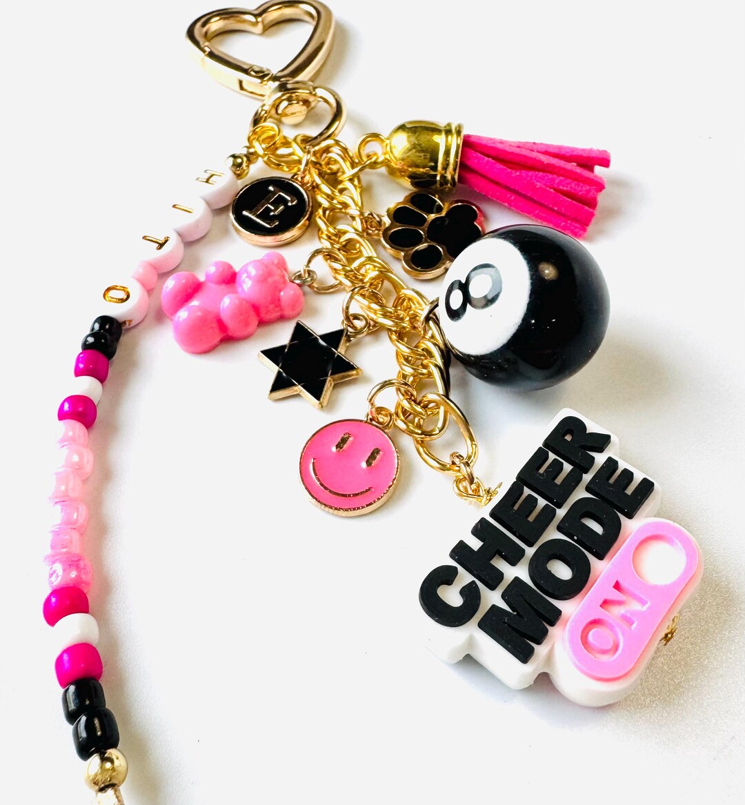 Cheer Charm Chain for Team Bag Clip on Bag, Bag Tag, Girl Gift ...