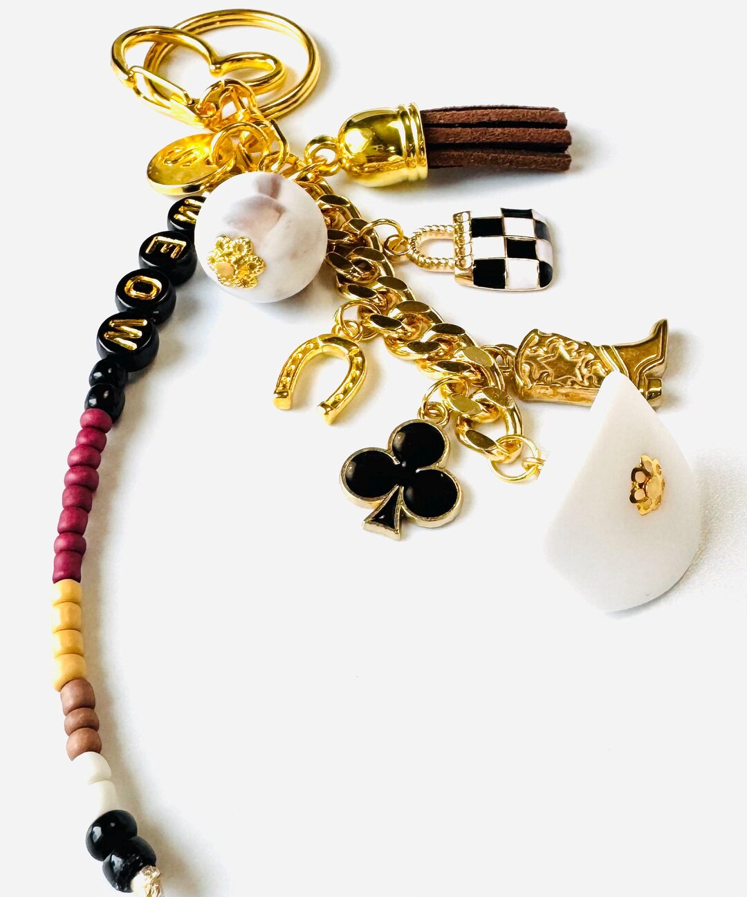 Western Custom Charm Chain, Key Chain Charm, Backpack Chain With Charms ...