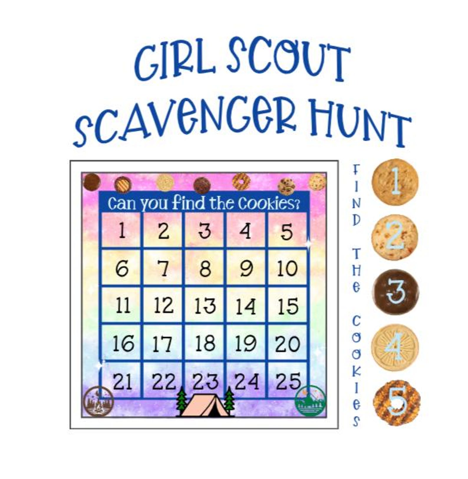 Girl Scout Party Activity | Scavenger Hunt | Bridging Activity ...