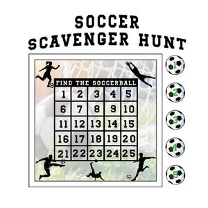 Soccer Scavenger Hunt | Printable Sports Game for Kids, Birthday Party ...