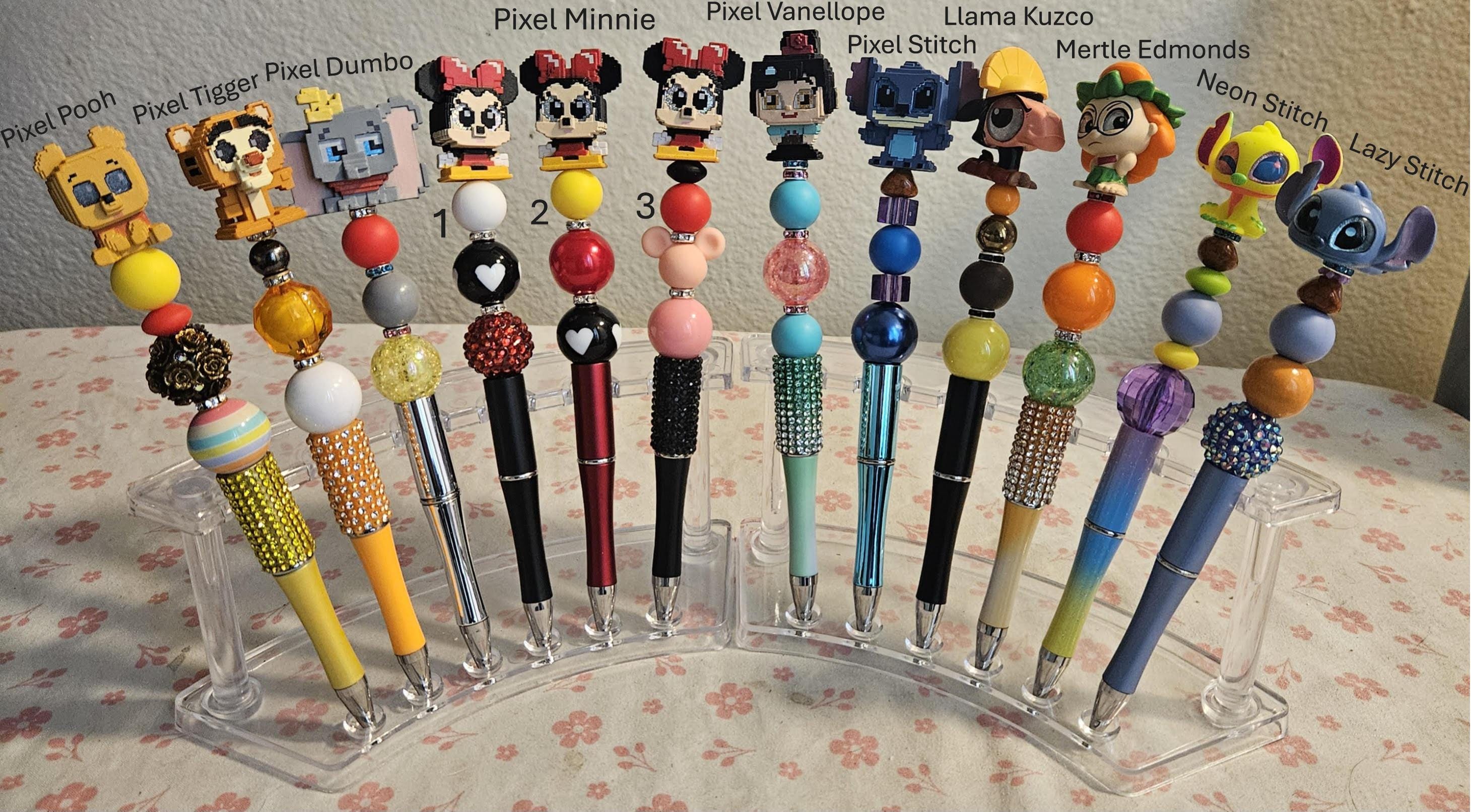 Beaded Pens Made With Pixar, Starwars and Disney Characters. - Etsy