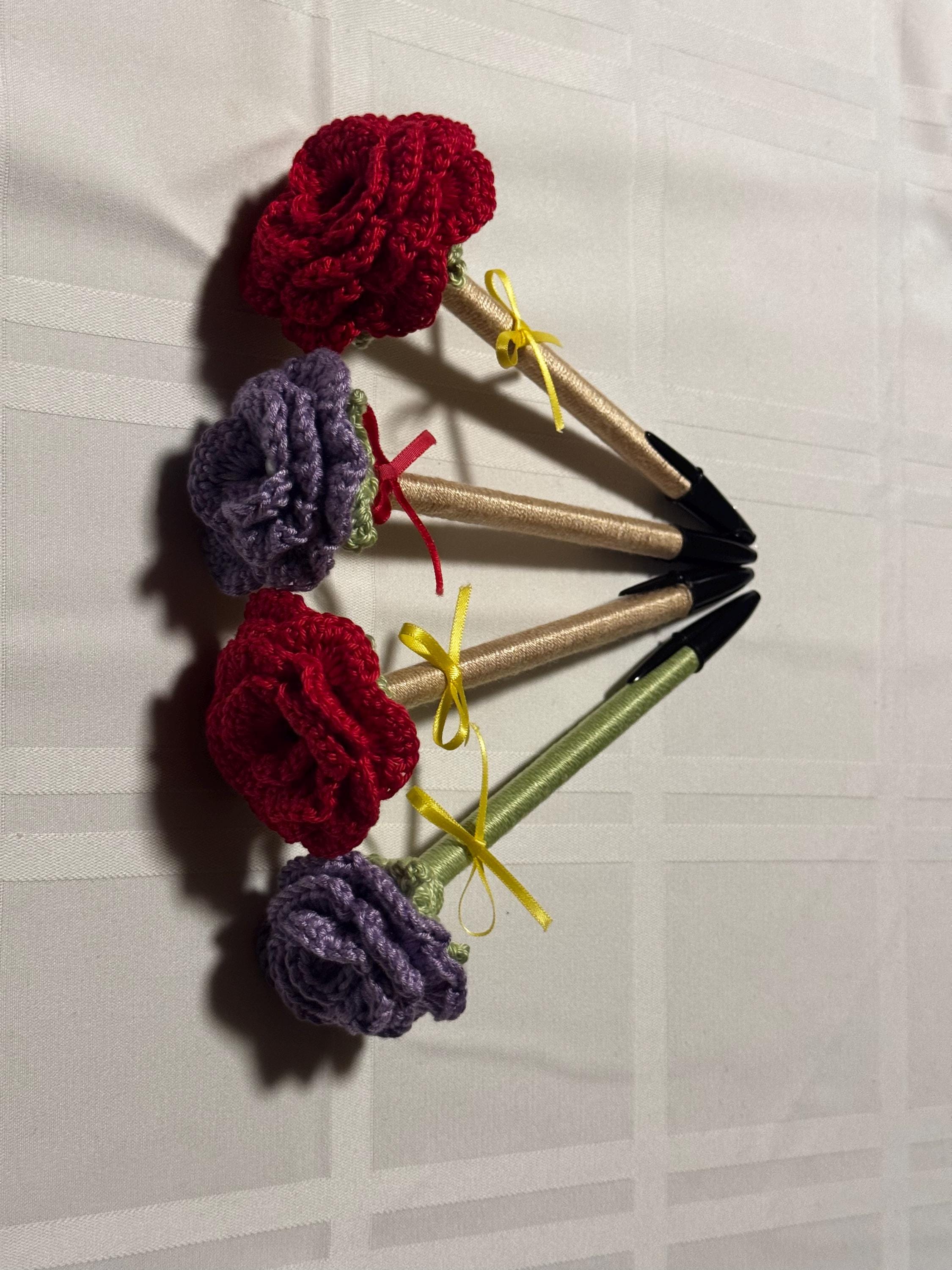 Crotchet Flower Pen - Etsy