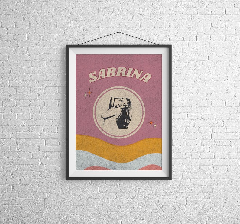 Sabrina Carpenter Poster, Music Print, Cute Wall Art, Art Deco Wall Art ...