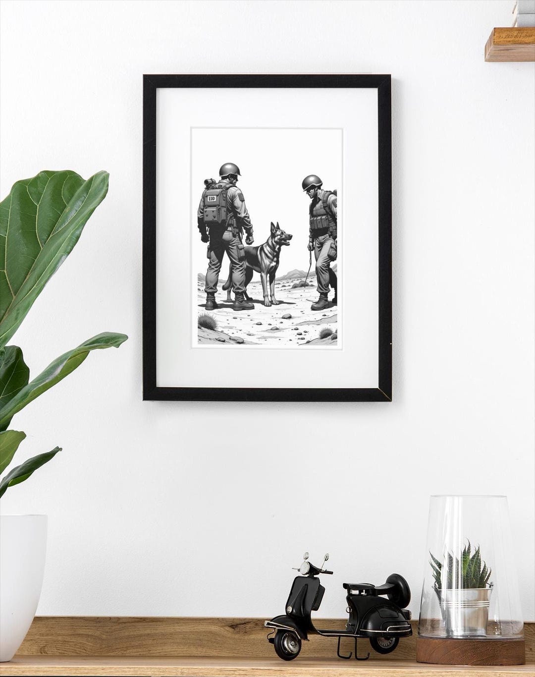 K9 'bomb-tech' Poster, Military Poster, Cool Military Poster, Patriotic ...