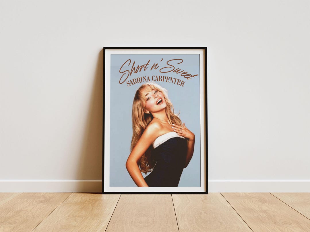 Sabrina Carpenter Print, Music Print, Cute Wall Art, Art Deco Wall Art ...