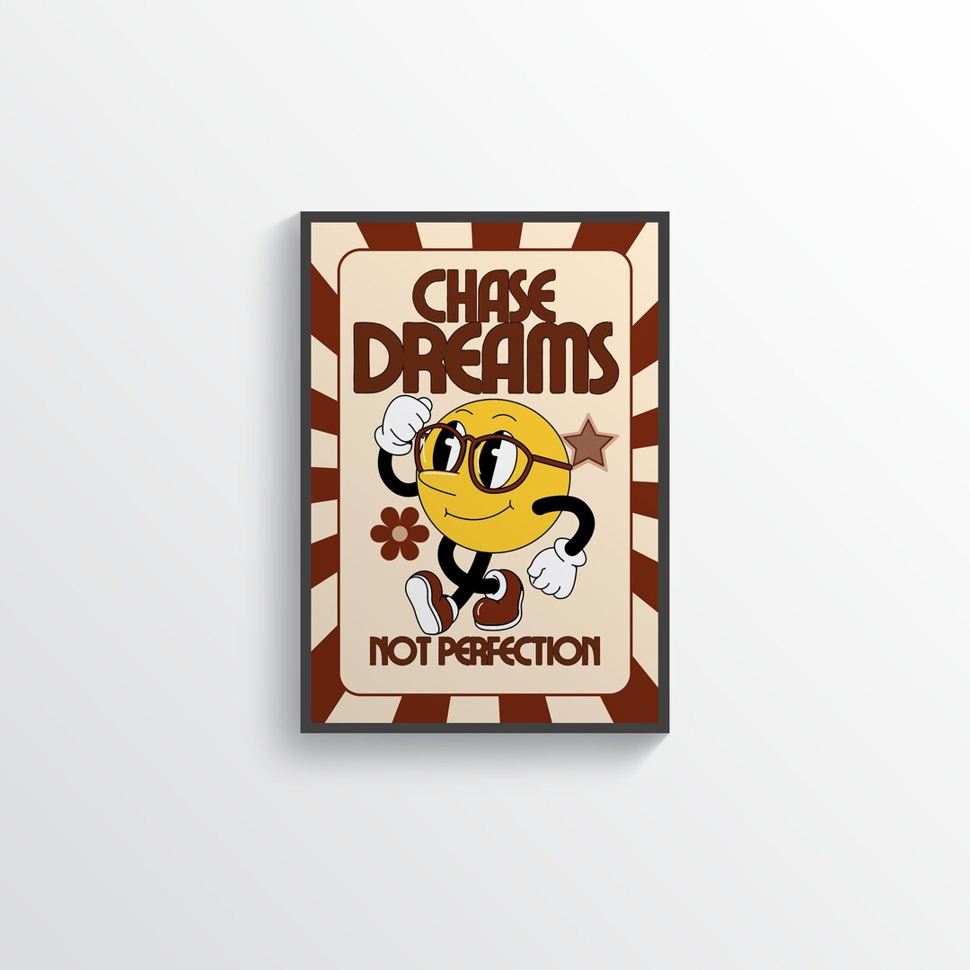 Retro Dream Print, Cute Poster, Art Deco Wall Art, Office Poster, Wall ...