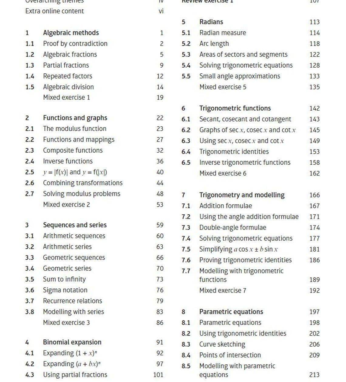 Pearson Edexcel A Level Mathematics Pure Mathematics Year 2 Online Book ...