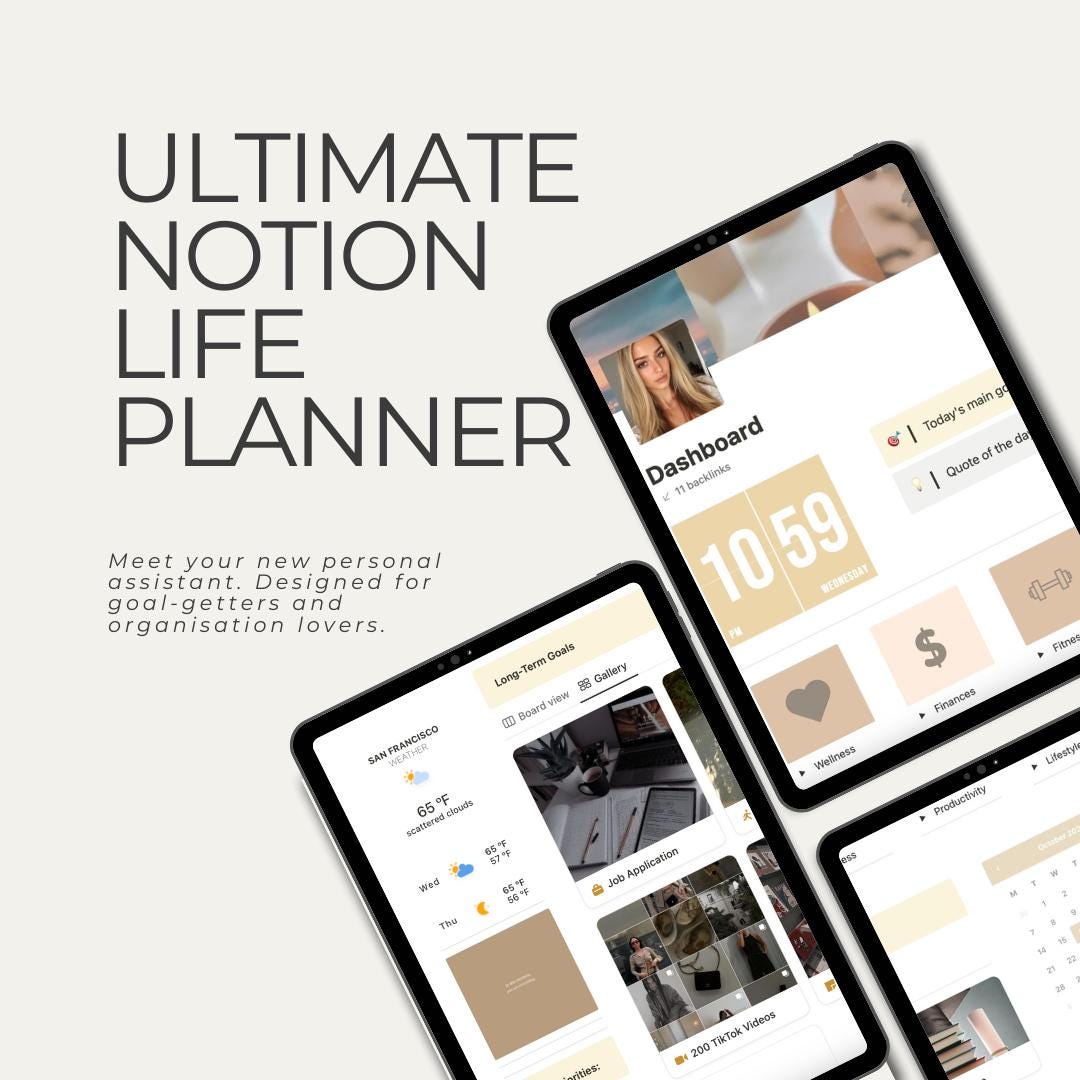 Ultimate Notion 2025 Productivity Planner – Work, Students ...