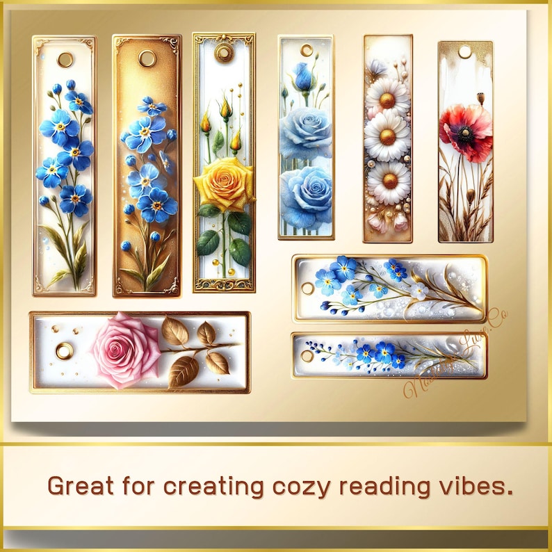 Printable Floral Bookmarks: Vintage Botanical Ephemera, Digital Book ...
