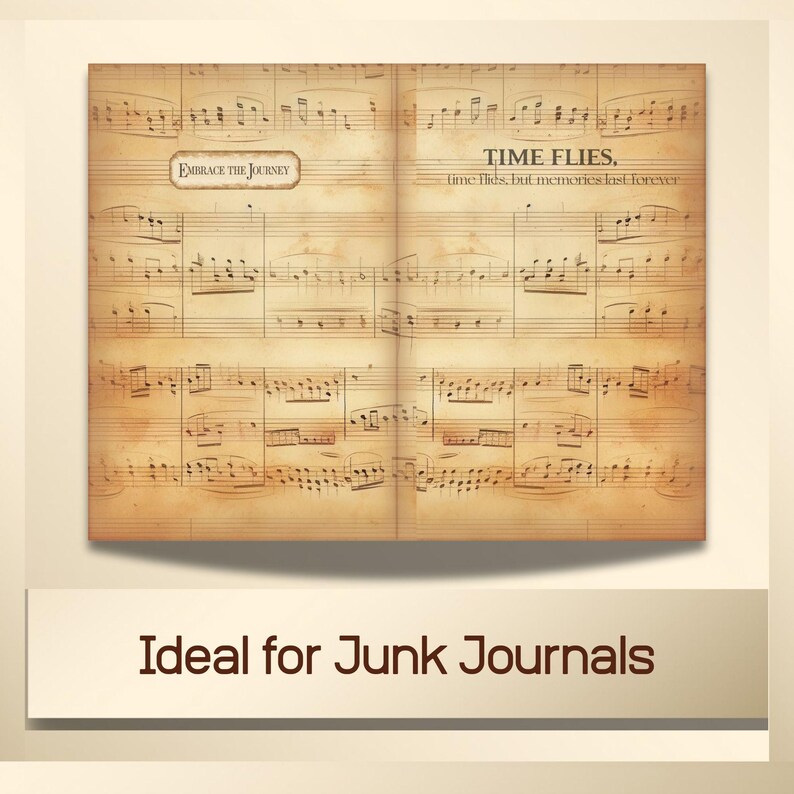 Kit de journal indésirable grunge : papiers éphémères en parchemin ...